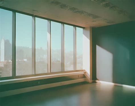 Premium AI Image Modern Empty Elegant Office With Windows And