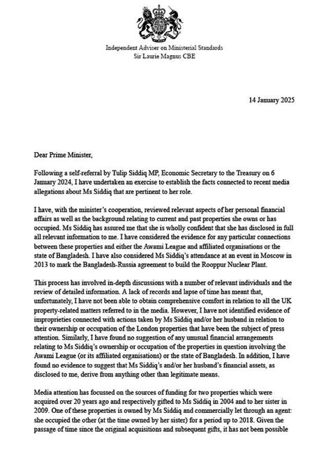 Starmer Faces Labour Backlash Over Judgment On Tulip Siddiq
