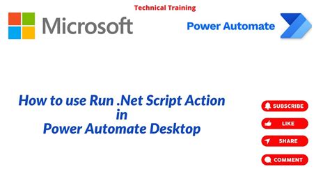 How To Use Net Script Action In Power Automate Desktop Youtube