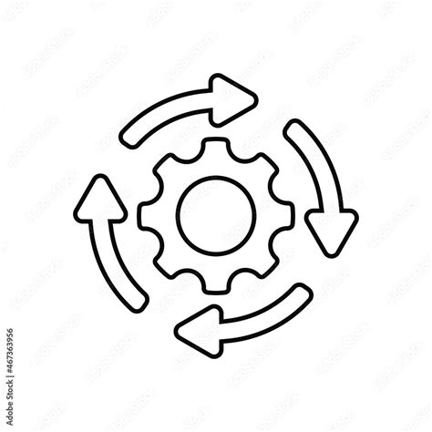 Operations Icon Vector Workflow Illustration Sign Work Flow Symbol Automate Logo Stock