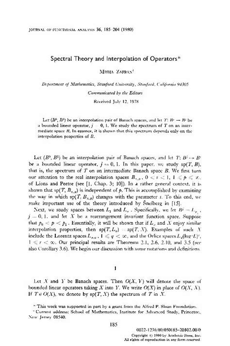 pdf spectral theory and interpolation of operators spectral theory