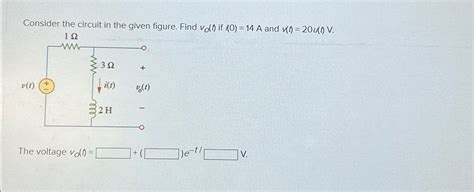 solved consider the circuit in the given figure find vo t