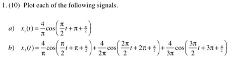 Solved Plot The Following Two Signals In Matlab And Include Chegg