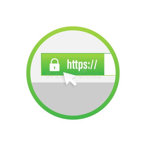 Secure Connection Icon Vector Illustration Isolated On White Background Flat Style Secured Ssl
