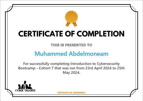 Muhammed Abdelmonm On Linkedin Cybersecurity Bootcampcompletion Cybertalents Digitalsecurity
