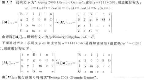 列置换密码列置换密码例题 Csdn博客