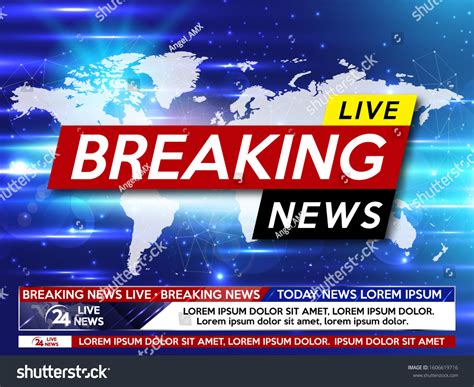 Background Screen Saver On Breaking News Stock Vector Royalty Free