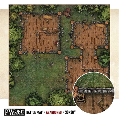 Battle Map Abandoned Pwork Wargames