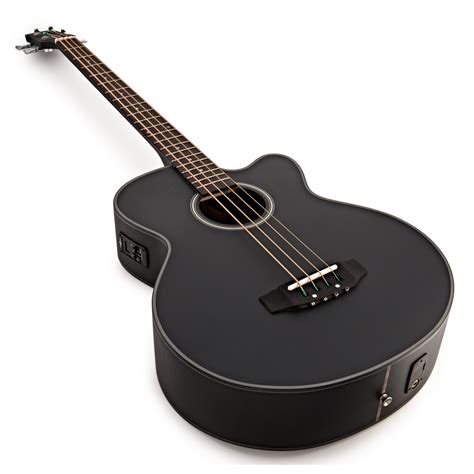 Electro Acoustic Bass Guitar By Gear4music Black At Gear4music