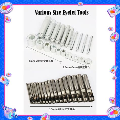 Eyelet Tool Set Free 20pcs Random Color Eyelet Eyelets Grommet Mold