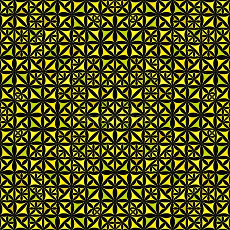 Yellow Repeating Kaleidoscope Pattern Background Design Abstract Vector Mandala Wallpaper