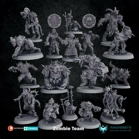 3d File Fantasy Football Team Zombie 🏈 ・template To Download And 3d