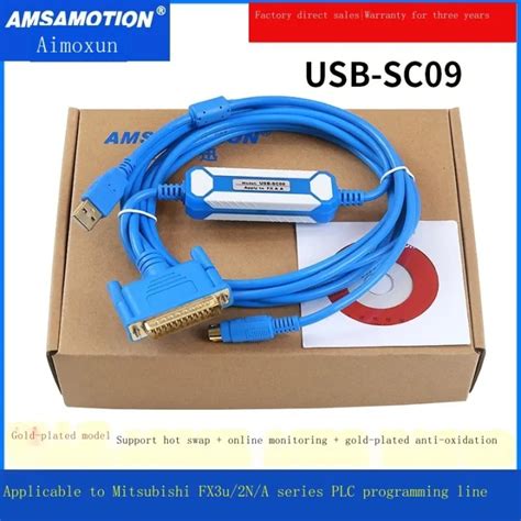 Suitable For Mitsubishi Fx3u 2n 1n And A Series Plc Programming Cable