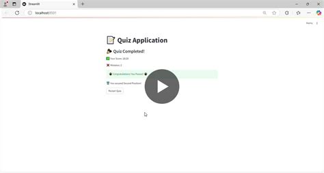 🚀 Introducing My Quiz App 🧠🎯 I Built An Interactive Quiz App Using Streamlit And Uv In Python