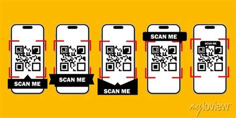 Qr Code Set Scan Qr Code Icon Template Scan Me Qr Code For • Wall