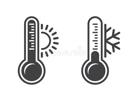 Thermometer Icon In Flat Style Climate Control Vector Illustration On Isolated Background Stock