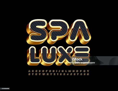 벡터 세련 된 로고 Spa Luxe 장식 3d 알파벳 문자와 숫자 세트 로고에 대한 스톡 벡터 아트 및 기타 이미지 로고 뷰티 스파 웰빙 Istock