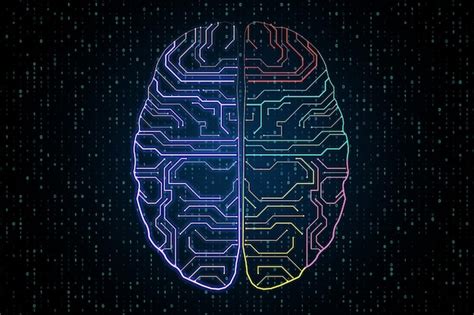 Premium Photo Circuit Brain Sketch