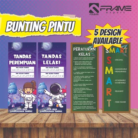 BUNTING PINTU SET KELAS SET PUSAT SUMBER SET MAKMAL SAINS SET TANDAS Shopee Malaysia