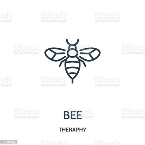 한방 컬렉션에서 꿀벌 아이콘 벡터입니다 얇은 라인 꿀벌 개요 아이콘 벡터 일러스트 레이 션입니다 벌에 대한 스톡 벡터 아트 및 기타 이미지 Istock