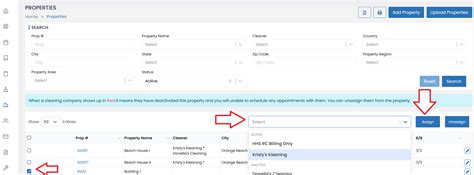 How Do I Assignun Assign Properties To My Cleaning Company For
