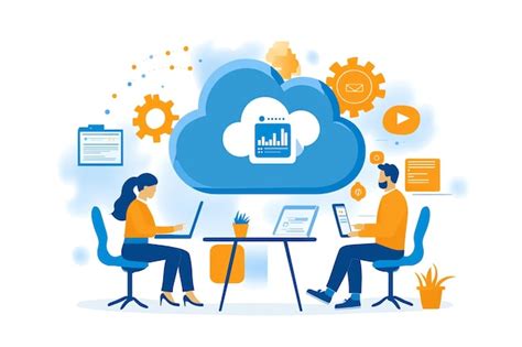 Cloud Computing For Business Data Analytics Premium Ai Generated Image