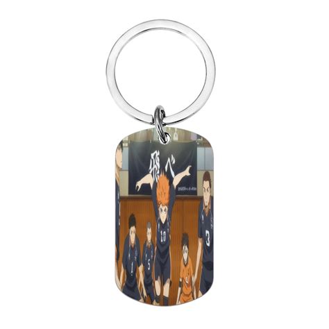 Haikyuu Keychain Double Side Design Animation Pattern Pendant Picture