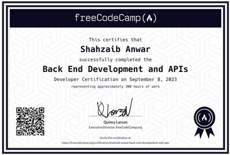Im Happy To Share That Ive Obtained A New Certification Back End Shahzaib Anwar
