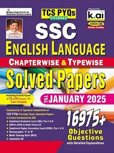 Ssc English Language Chapterwise And Typewise Solved Papers Till January 2025 Tcs Pyqs Covered