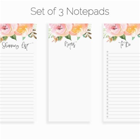 Magnetic To Do List Notepad Small Notepad Set Of To Do Etsy