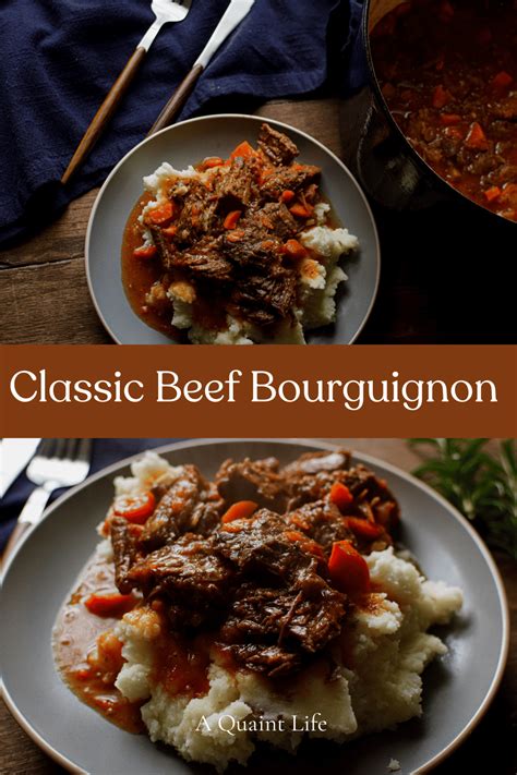 Classic Beef Bourguignon A French Beef Stew A Quaint Life