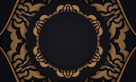 고급스러운 장식과 로고를 위한 장소가 있는 블랙 배너 엽서 인쇄 디자인을 위한 템플릿 0명에 대한 스톡 벡터 아트 및 기타 이미지 0명 꽃 식물 라벨 Istock