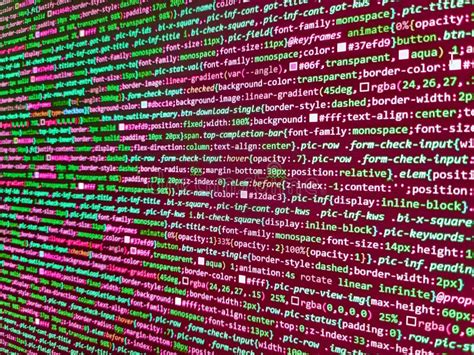 Writing Program Code On Computer Developing Programming Binary Code Fabric Tweed Texture