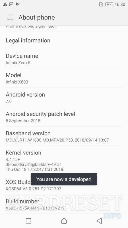 How To Get To And Enable Developer Options On INFINIX S2 Pro HardReset Info
