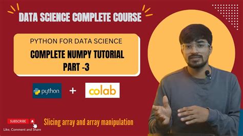 Slicing Array Array Manipulation Complete Numpy Tutorial Python For Data Science Youtube