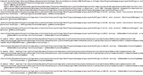 Cordova Ionic Ios Build Failing With Phonegap Plugin Push Stack