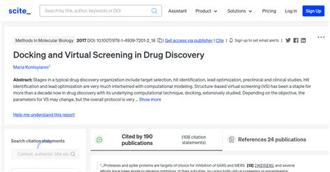 Docking And Virtual Screening In Drug Discovery