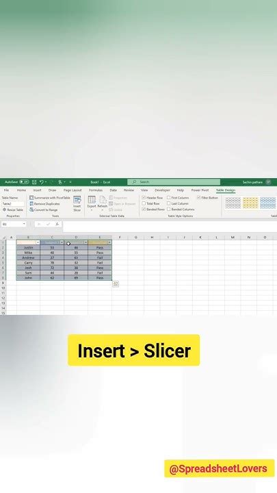 How To Add Slicer In Excel Table Shortcut 1 Click Filter Table Excel Slicer Shorts
