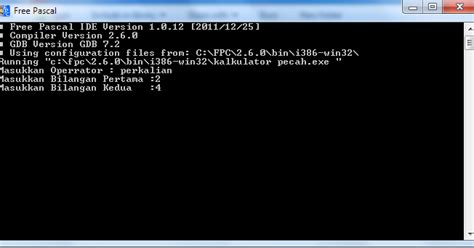 Berlomba Mencari Ilmu Contoh Program Kalkulator Menggunakan Aplikasi Pascal
