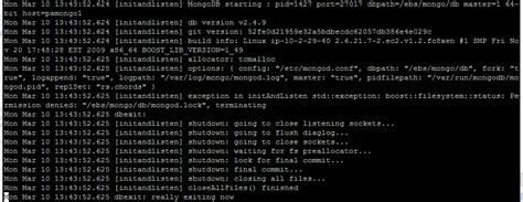 Linux Mongodb Starting Gets Terminating Server Fault