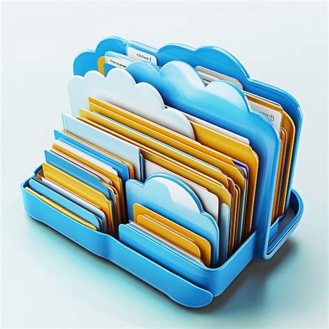 A Digital Cloud Storage Interface With Folders Labeled For Different Projects Premium Ai