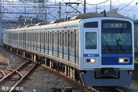 2nd Train 【西武】6000系6111f玉川上水車両基地での改造後の試運転の写真 Topicphotoid68137