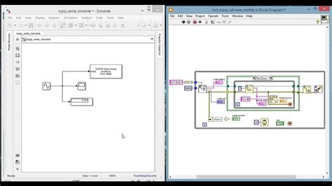 Tcpip Communication From Simulink Matlab To Labview Comunicación Tcpip De Matlab A Labview