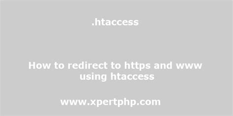 How To Redirect To And Using Htaccess Xpertphp