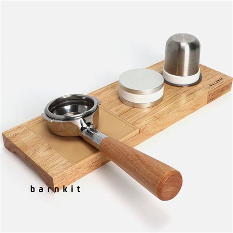 반킷 템핑 스테이션 탬퍼 포터필터 레벨링 툴 거치대 홀더 우드 탬핑매트 2구 3구