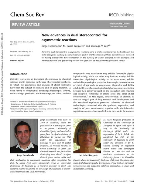 Pdf Cheminform Abstract New Advances In Dual Stereocontrol For