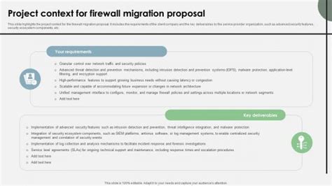 Project Context For Firewall Migration Proposal