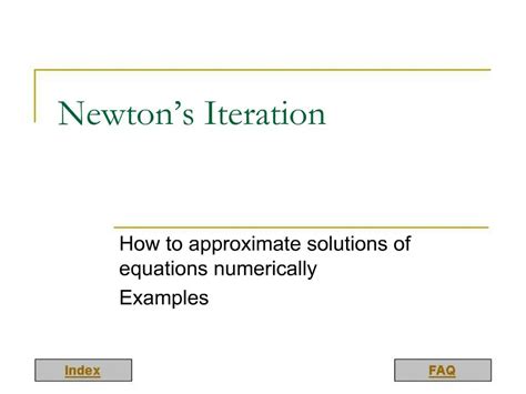 PPT Newton S Iteration PowerPoint Presentation Free Download ID