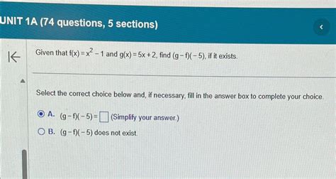 solved unit 1 ﻿a 74 ﻿questions 5 ﻿sections given that