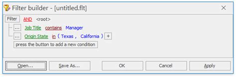 Filter Builder Dialog Vcl Devexpress Documentation